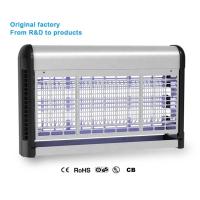 China Stainless Steel Wall Mounted Electric Fly Zapper 2500V 2x20W UV Lamp Insect Killer CE FCC for sale