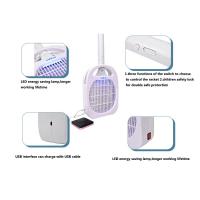 China 2 in 1 High Power Electric Tennis Racket Bug Zapper Mosquito Killer 365nm LED for sale