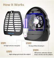 China 9W UV LED Mosquito Killer Lamp Electric Bug Zapper with Fan Trap 25sqm Coverage for sale