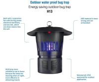 China 7W IPX2 Waterproof Electric Fly Trap Bug Zapper Outdoor Commercial Insect Killer 30SQM Coverage for sale
