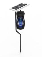 China Solar Powered Mosquito Trap 4400mAh Rechargeable Garden Light 365nm UV Bug Zapper for sale