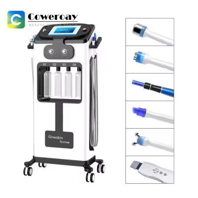 China 6 in 1 Hydro Dermabrasion Facial Machine 250W with RF and Ultrasonic for Skin Rejuvenation for sale
