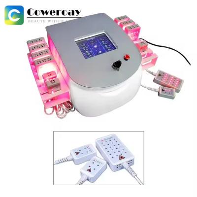 China 5D Lipo Pad 660nm 980nm Lipolaser Red Light Slimming Machine 336 Diodes for Fat Burning for sale