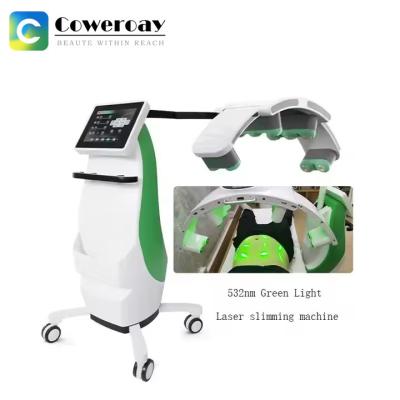 China 10D Maxlipo Master Laser Slimming Machine 532nm 635nm Green Light Fat Removal Pain Relief for sale