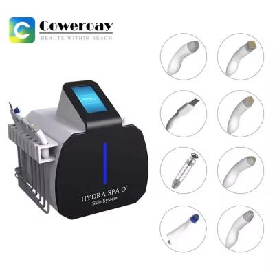 China 8 in 1 Hydrafacial Beauty Machine 200W Oxygen Jet Aqua Hydro Dermabrasion with 7 Inch Touch Screen for sale
