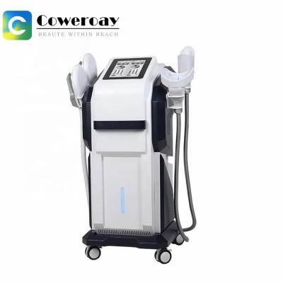 China 2 in 1 Cryolipolysis Fat Freezing and HI-EMT Muscle Building Slimming Machine 7 Tesla 4 Handles for sale