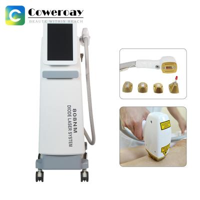 China 808nm Diode Laser Hair Removal Machine 2000W 600W Handle Painless Ice Cooling 12 Inch Touch Screen for sale