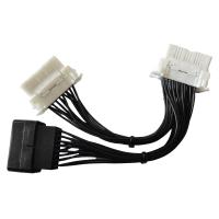China OBD2 16-Pin Y-Splitter Cable for Toyota - 15cm Length with 2A Current Rating and Aluminum Foil Shielding for sale