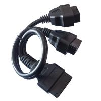 China OBD2 Y Splitter Extension Cable 30cm 2A Dual Female Connector for Automotive Diagnostic Tools for sale