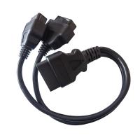 China OBD2 Y Splitter Extension Cable 30cm 2A Dual Female Connector for Automotive Diagnostic Tools for sale