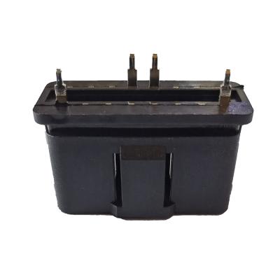 China 16-Pin Rectangular OBD2 Connector Cable with Nickel Plated Connector - 1.5m Length, 22 AWG Wire, 2A Rating for sale