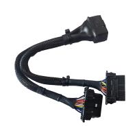 China 16 Pin OBD2 Y Cable Splitter - 30cm Dual Female Adapter with Custom Pin Assignment for Automotive Diagnostics for sale