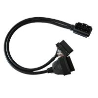 China 50cm OBD2 Y Splitter Cable Male to Dual Female for Benz Vehicle Diagnostics with Custom Pin Assignment for sale