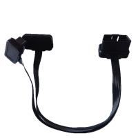 China OBD2 Y-Splitter Cable 30cm Male to Dual Female Flat Thin Design for Automotive Diagnostics for sale