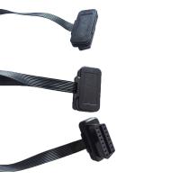 China OBD2 Y-Splitter Cable 30cm Male to Dual Female Flat Thin Design for Automotive Diagnostics for sale