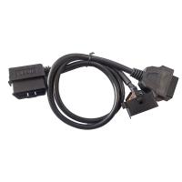 China VW Y Type 16 Pin OBD2 Splitter Cable - 50cm Male to Dual Female Diagnostic Adapter for Volkswagen Vehicles for sale