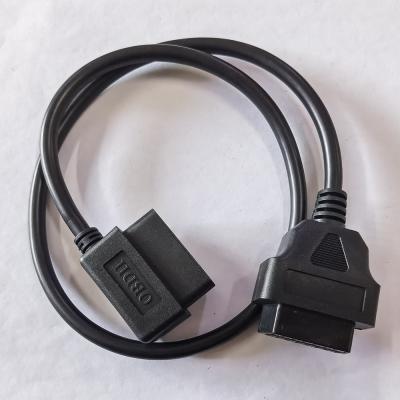 China 16 Pin J1962 OBD2 Extension Cable - 100cm Length with Customizable Pin Assignment for Automotive Diagnostics for sale
