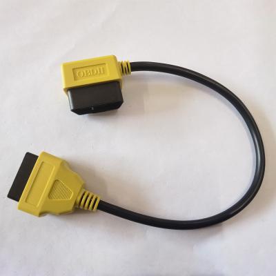 China 16-Pin OBD2 Extension Cable 30cm Male to Female Universal Automotive Diagnostic Connector for sale