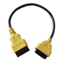 China 12V/24V OBD2 16-Pin Extension Cable 30cm with Brass Connectors and ABS Housing for Automotive Diagnostics for sale