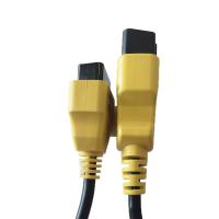 China 12V/24V OBD2 16-Pin Extension Cable 30cm with Brass Connectors and ABS Housing for Automotive Diagnostics for sale