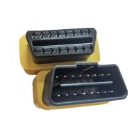 China 12V/24V OBD2 16-Pin Extension Cable 30cm with Brass Connectors and ABS Housing for Automotive Diagnostics for sale