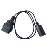 China OBD2 Power Adapter Cable - Straight Head Male to Cigarette Lighter Female Socket, 100cm Length, Universal Vehicle Compatibility for sale