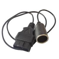 China OBD2 Power Adapter Cable - Straight Head Male to Cigarette Lighter Female Socket, 100cm Length, Universal Vehicle Compatibility for sale
