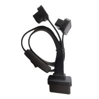 China OBD2 One-to-Two Extension Cable with Switch 35cm for Car Diagnostics - Universal Vehicle Compatibility for sale