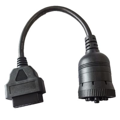 China OBD2 Female Head 9-Pin Chassis Cable 30cm Extension Lead for Automotive Diagnostic Tools for sale