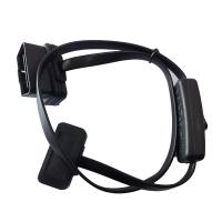 China 16-Pin OBD2 Extension Cable with Switch - 60cm Flat Ribbon Diagnostic Cable for Automotive Testing for sale