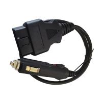 China 16-Pin OBD2 Diagnostic Cable with Cigarette Lighter Adapter - 40cm Length, Universal Vehicle Compatibility for sale