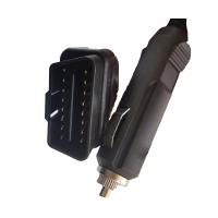China 16-Pin OBD2 Diagnostic Cable with Cigarette Lighter Adapter - 40cm Length, Universal Vehicle Compatibility for sale