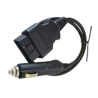China 16-Pin OBD2 Diagnostic Cable with Cigarette Lighter Adapter - 40cm Length, Universal Vehicle Compatibility for sale