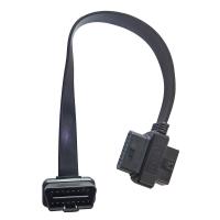China T-Type OBDII Diagnostic Cable J1962 16 Pin Male to Female 30cm Flat Adapter for Automotive Testing for sale