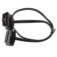 China 100cm OBD2 Extension Cable Male to Female Flat Wire for Automotive Diagnostics with Custom Pin Assignment for sale