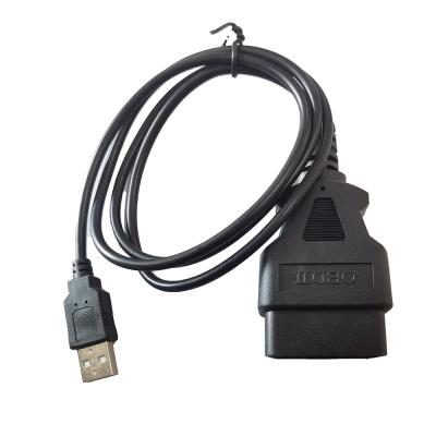 China OEM 16-Pin OBD2 to USB 2.0 Cable 100cm with Custom Pin Assignment for Automotive Diagnostics for sale