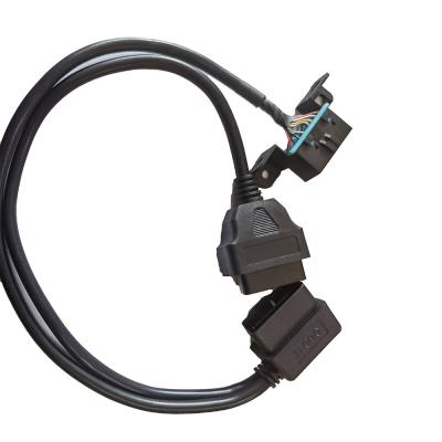 China OBD2 Extension Cable 50cm Male to Dual Female Port Adapter for BUICK Vehicle Diagnostics for sale