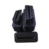 China OBD2 16-Pin Diagnostic Extension Cable - 1 Male Elbow to 3 Female Ports, 50cm Length with Custom Pin Assignment for sale