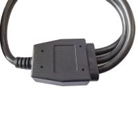 China OBD2 16-Pin Diagnostic Extension Cable - 1 Male Elbow to 3 Female Ports, 50cm Length with Custom Pin Assignment for sale