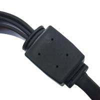 China Flat OBD2 Splitter Cable 1 Male to 3 Female 50cm Length with Custom Pin Assignment for Automotive Diagnostics for sale
