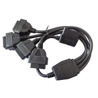 China OBD2 16-Pin 1 Male to 3 Female Extension Diagnostic Cable 50cm for Automotive Testing for sale