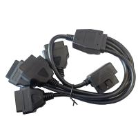 China OBD2 16-Pin 1 Male to 3 Female Extension Diagnostic Cable 50cm for Automotive Testing for sale