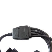 China OBD2 16-Pin 1 Male to 3 Female Extension Diagnostic Cable 50cm for Automotive Testing for sale
