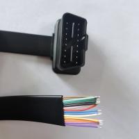 China 16-Pin J1962 OBD2 Male Connector to Open Plug Wire - 50cm Automotive Diagnostic Cable with Custom Pin Assignment for sale