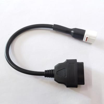 China Yamaha 4-Pin OBD2 Diagnostic Cable Harness 30cm with Brass/ABS/PVC/PE Construction for sale