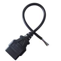 China 16 Pin OBD2 Female to Open Cable 30cm Automotive Diagnostic Interface with Custom Pin Assignment for sale