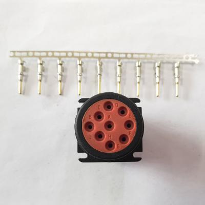 China 9 Pin Deutsch J1939 Black Male Connector - Heavy Duty Truck Diagnostic Cable with OBD2 Interface for sale
