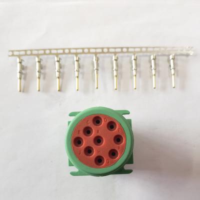 China 9-Pin Deutsch Green J1939 OBD Extension Cable with 16-18AWG Solid Pins for Automotive Diagnostics for sale
