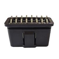 China OEM OBD J1962 16-Pin Male Diagnostic Connector with PA66/Brass Construction and Folded Design for sale