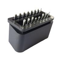 China 12V J1962 16-Pin OBD II Male Connector Socket with PA66/Brass Construction for Automotive Diagnostics for sale